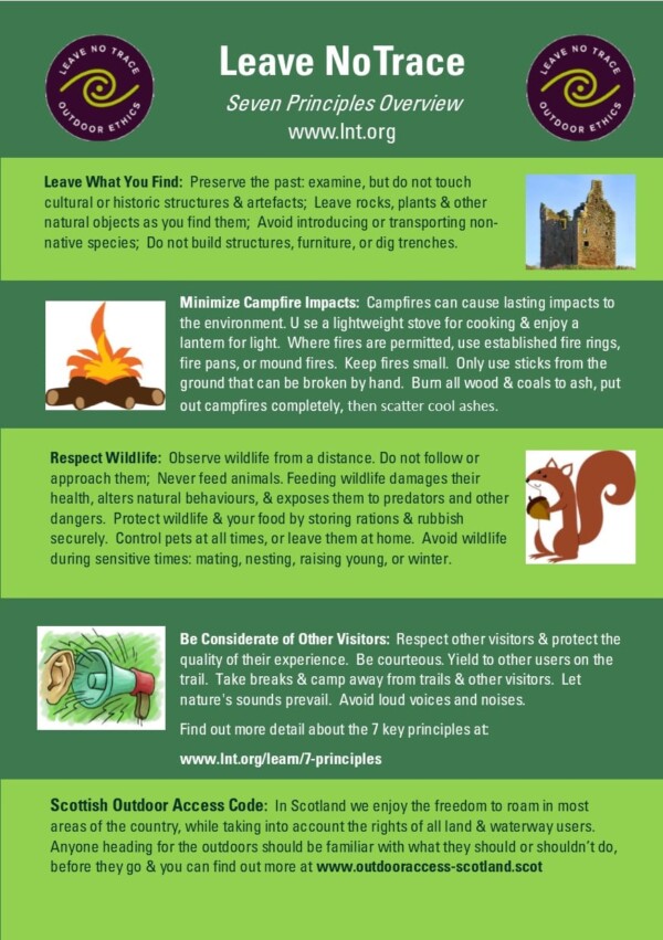 Leave No Trace - 7 principles overview - IYE