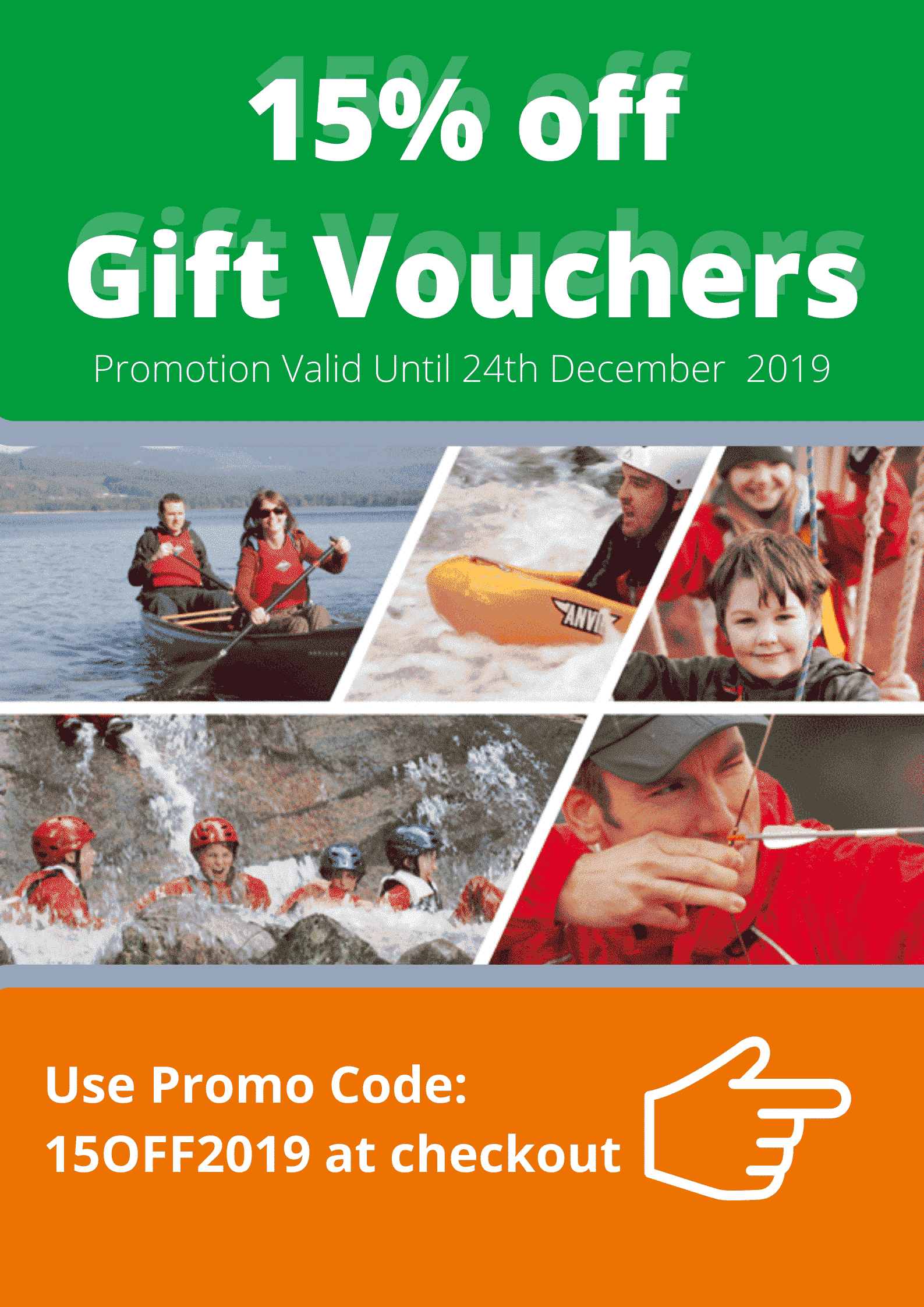 15% Off Activity Gift Vouchers - IYE
